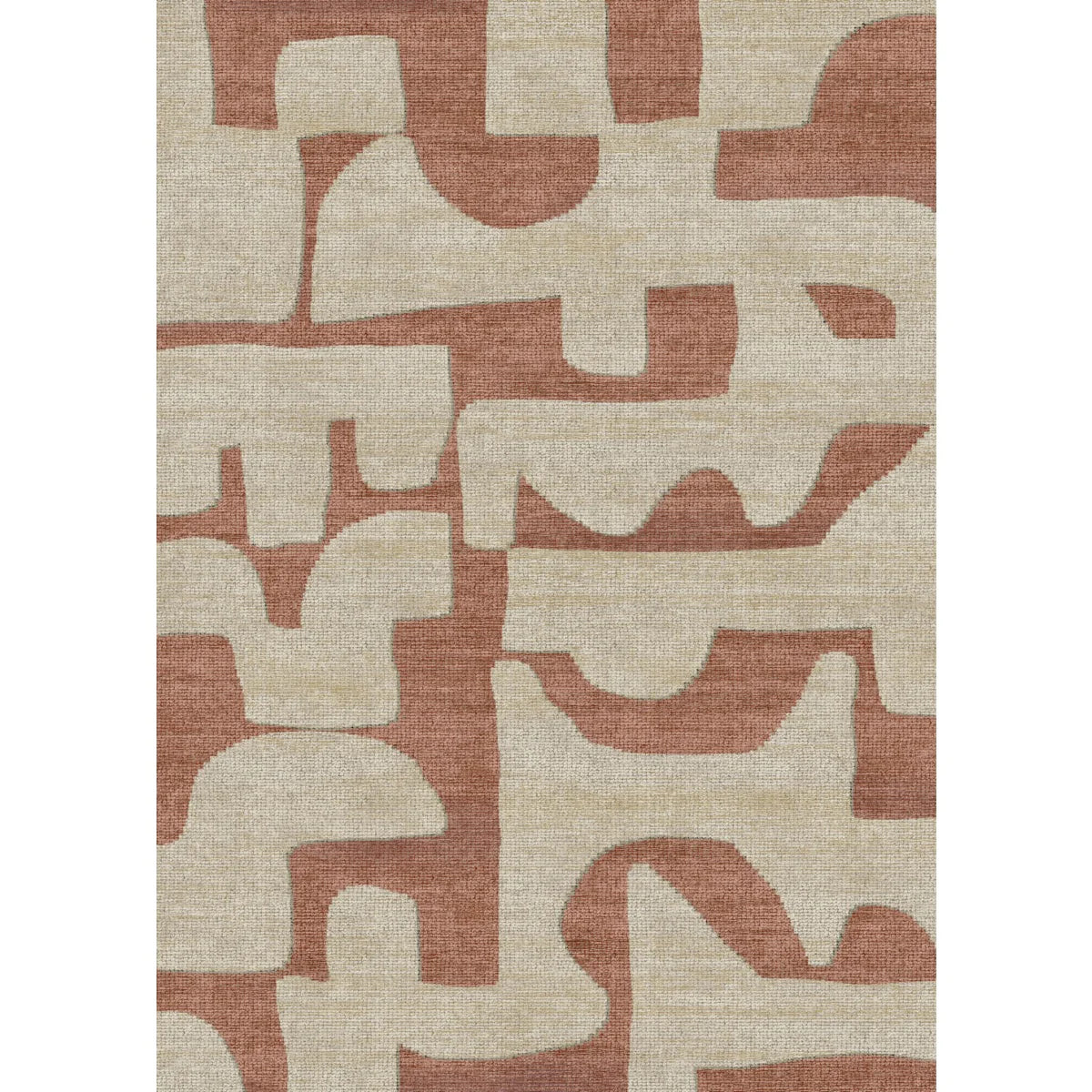 Puzla Orange Natural Rug – rugmeup